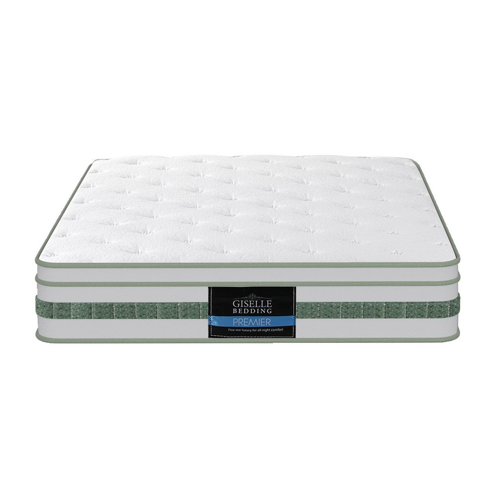 Giselle Bedding Green Tea Foam Pocket Spring Mattress Single Bed Hybri